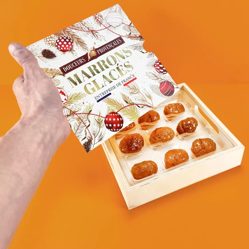 Christmas Gift Box - 9 Marrons Glacés Douceurs Provençales